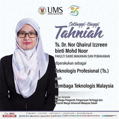 Setinggi Tinggi Tahniah Universiti Malaysia Sabah
