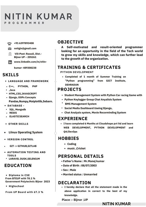 nitin kumar on linkedin informationtechnology python java opentowork jobseeker freshgraduate…