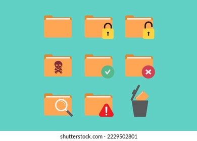 Folder File Icon Collection Folder Padlock Stock Vector Royalty Free 2229502801 Shutterstock