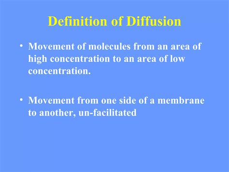 Diffusion Powerpoint For Summer Class Ppt Chemistry Science