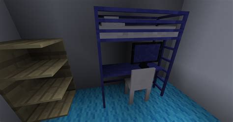 Двухэтажная кровать в майнкрафте 93 фото