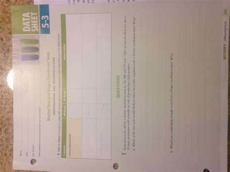 Solved Data Sheet 6 2 Name Lab Section Standard Plate Count