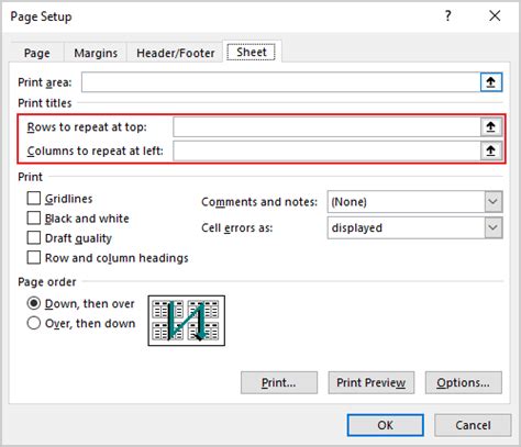 Print Column Headers Or Spreadsheet Labels On Every Page Microsoft