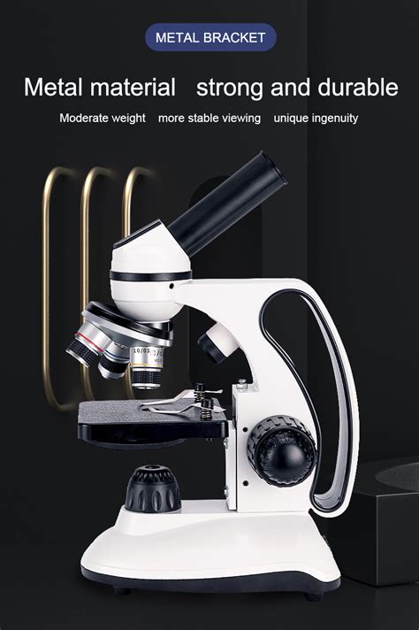Adult Optical Monocular Microscope 40x 2000x Magnification Dual Led