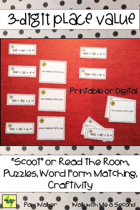 3 Digit Number Place Value For 2nd And 3rd Grade Math Work Stations