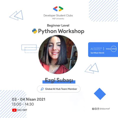 Global Ai Hub Sponsorluğunda Kulübümüzün Kurucusu Ezgi Subaşı