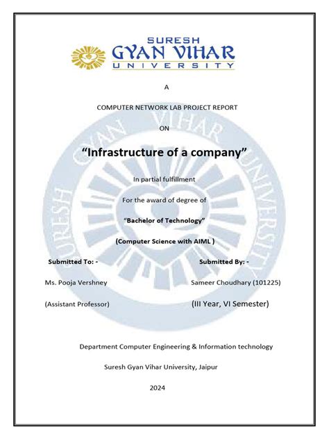 Network Infrastructure Of A Company Project Report Pdf Computer Network Security