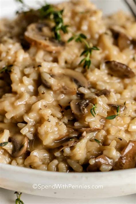 Instant Pot Mushroom Risotto Set It And Forget It Spend With Pennies
