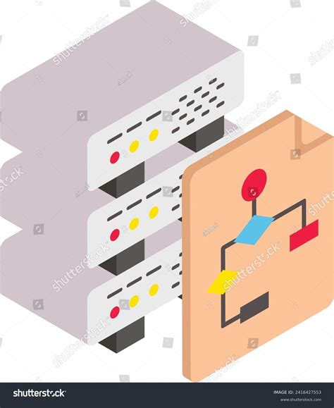 Entity Relationship Model Isometric Concept Rdbms Stock Vector Royalty