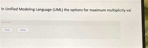 Solved In Unified Modeling Language UML The Options For Chegg