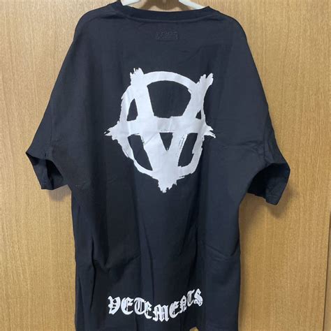 未使用VETEMENTS ヴェトモン アナーキー ロゴ Tシャツ 半袖 長袖 ロンt ベトモン ブラック 黒 21AW シャツ 新品 S