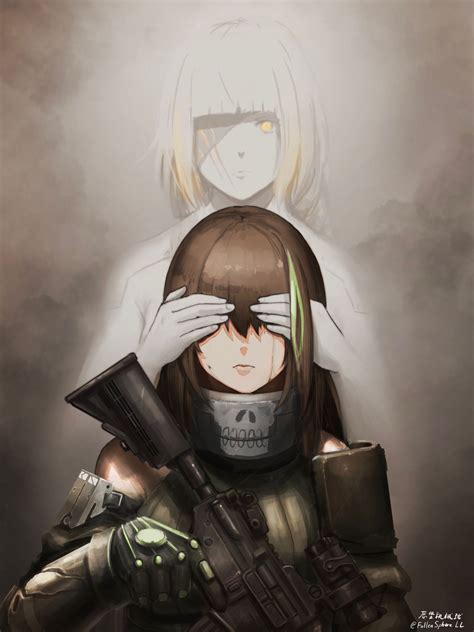 M4a1 M16a1 M16a1 And M4a1 Girls Frontline Drawn By Fallenspherell
