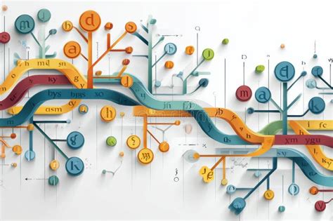 flowing characters and logic chains represent ai language processing in a creative visualization