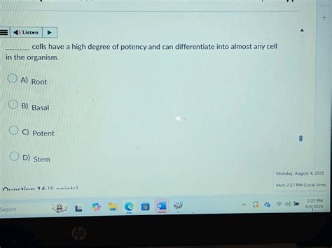 Cells Have A High Degree Of Potency Studyx