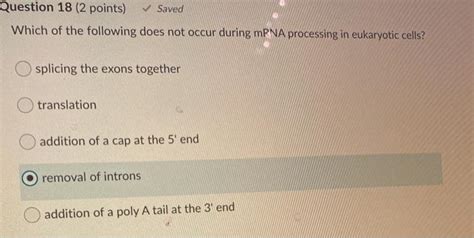 Solved Question 18 2 Points Saved Which Of The Following