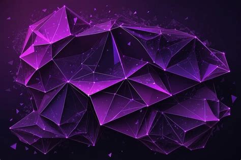Premium Photo Abstract Geometric Background With Triangular Cells For Design Bright Violet