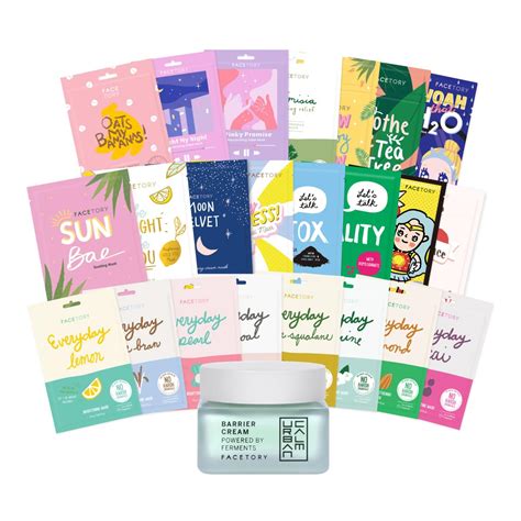 Facetory 23 Sheet Mask Collection And Urban Calm Barrier