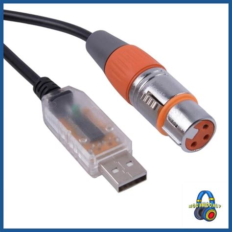 Moon ที่มีประสิทธิภาพ Usb ถึง Dmx512 ควบคุมสายเคเบิล Rs485 อะแดปเตอร์สําหรับไฟเวที 3pin Shopee