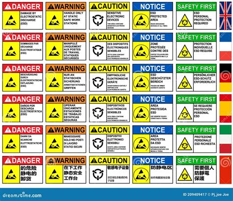 Electrostatic Sensitive Device Esd Symbol Sign Vector Illustration Isolated On White