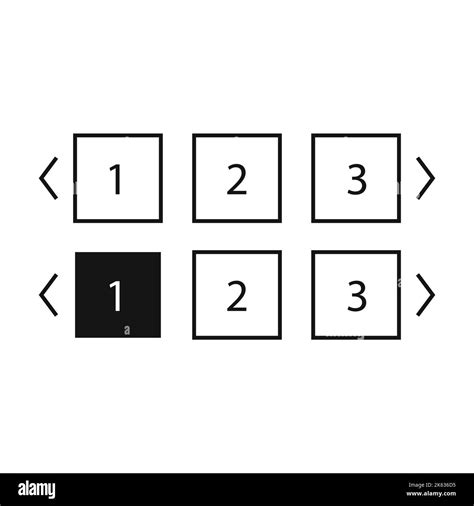Pagination Bars Set Collection Buttons For Site Navigation Interface