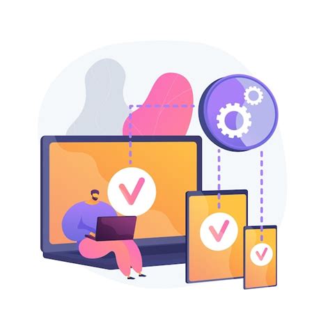 Free Vector Cross Platform Development Abstract Concept Illustration