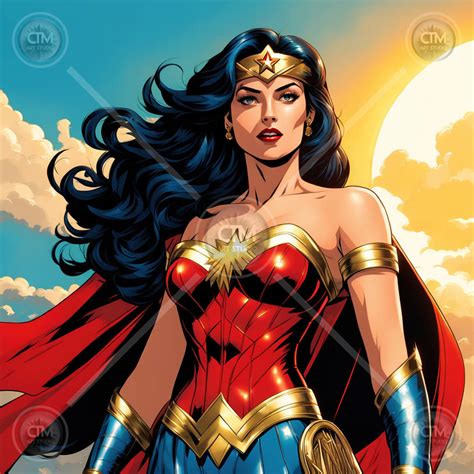 Classic Wonder Woman Comic Book Illustration By Ctmartstudio On Deviantart