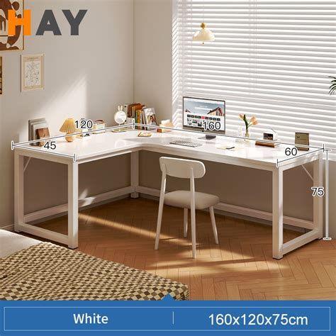 L Shape Table Meja Komputer Office Table Home Computer Desk 180160140