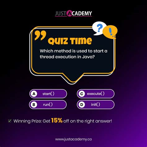 Justacademy Software Training Institute 🚀 Ready To Test Your Java Skills 🚀 Which Method Is