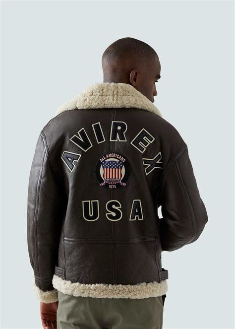 Avirex Usa Shearling Dark Brown Leather Jacket A2 Jackets