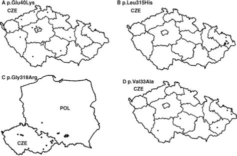 Geographical Distribution Of The Families Carrying Recurrent Mutations