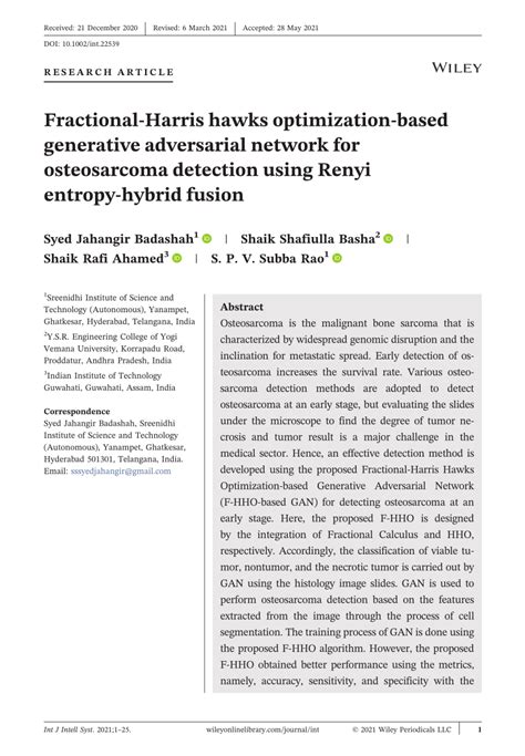 pdf fractional‐harris hawks optimization‐based generative adversarial