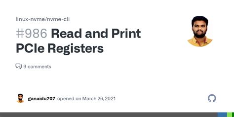 Read And Print PCIe Registers Issue 986 Linux Nvme Nvme Cli GitHub