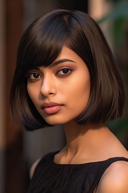 Premium Ai Image Intriguing Asian Woman With Bob Cut