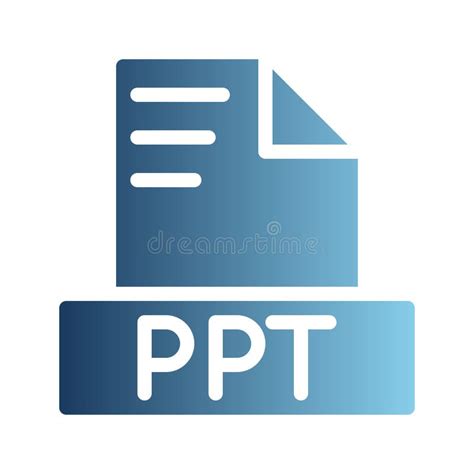 Ppt Document Text File Icons With Gradient Colors For Interface