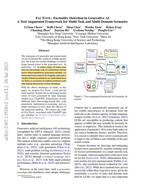 F T Factuality Detection In Generative Ai A Tool Augmented Framework