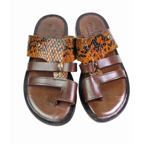Carter Mens Italian Brown Leather Sandals Shoes Ivan Troy
