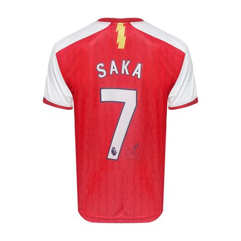 قیمت و مشخصات ست پیراهن و شورت ورزشی پسرانه طرح آرسنال مدل Saka امضادار