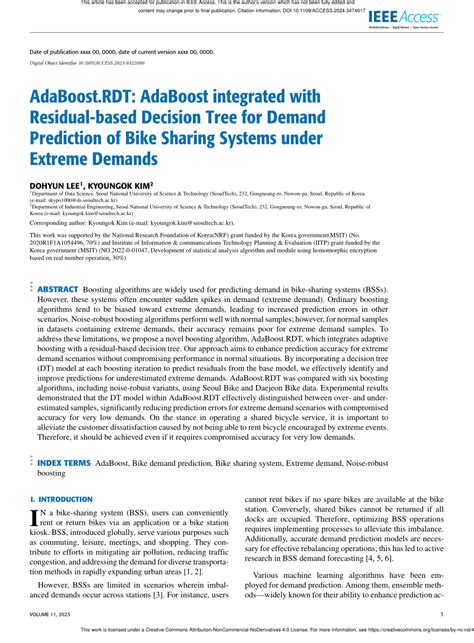 Pdf Adaboostrdt Adaboost Integrated With Residual Based Decision
