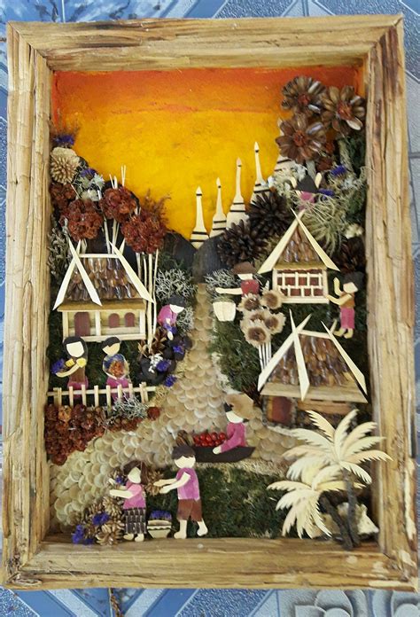 วิถีไทย ภาพปะติดจากวัสดุธรรมชาติ Facebook