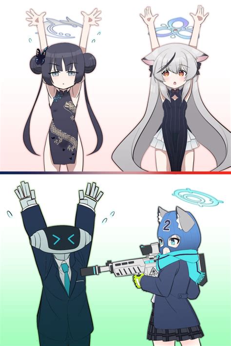 Shiroko Kisaki Kokona And Android Blue Archive Drawn By Noharaga4