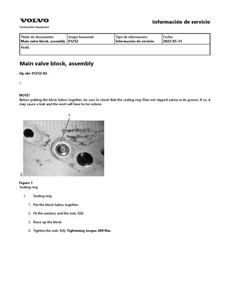 Main Valve Block Assembly Pdf
