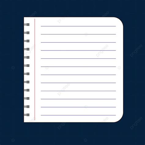 Lined Notebook Paper Vector Hd Images Wide Page Blue Lined Punched Notebook Paper Clipart
