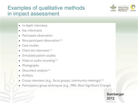Impact Evaluation Methods Qualitative Methods Pptx