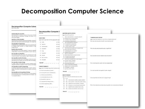 decomposition computer science teaching resources