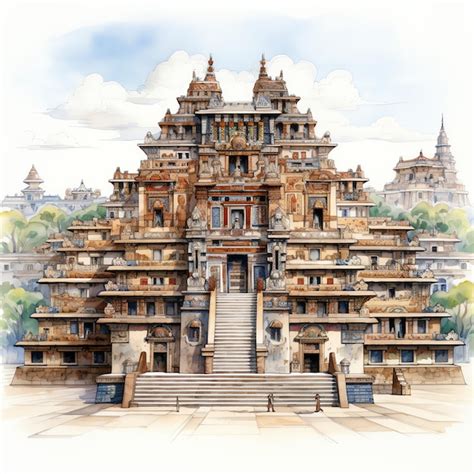Premium Ai Image Templo Mayor Showcasing Its Dual Temples Dedicated
