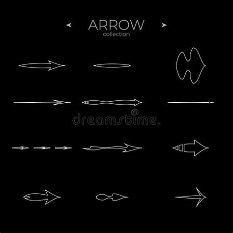 Line Arrow Icon Set Line Icons Collection Modern Vector Symbols