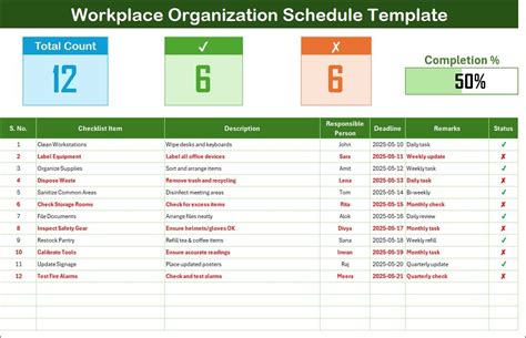 Workplace Organization Schedule In Excel Pk An Excel Expert