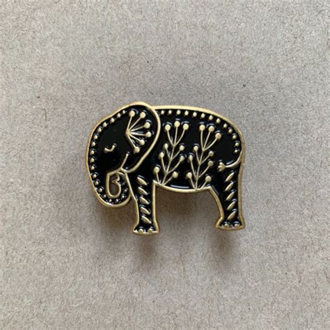 Elephant Brooch Etsy