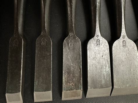 Hidari Ichihiro Kakuuchi Bench Chisels Set 左市弘 角打追入組鑿 Unused Yamasuke