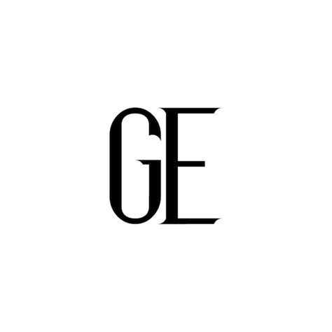 Ge Monogram Logo Design Letter Text Name Symbol Monochrome Logotype